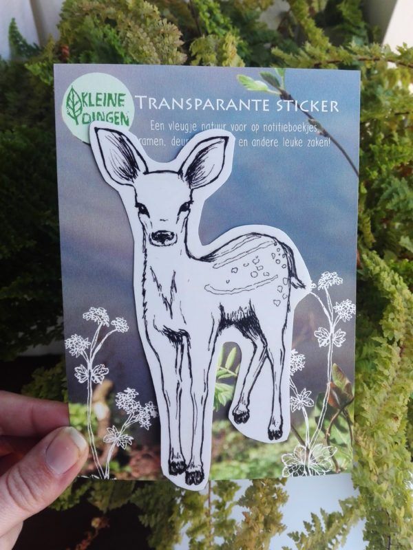 Transparante sticker hert - Kleine dingen